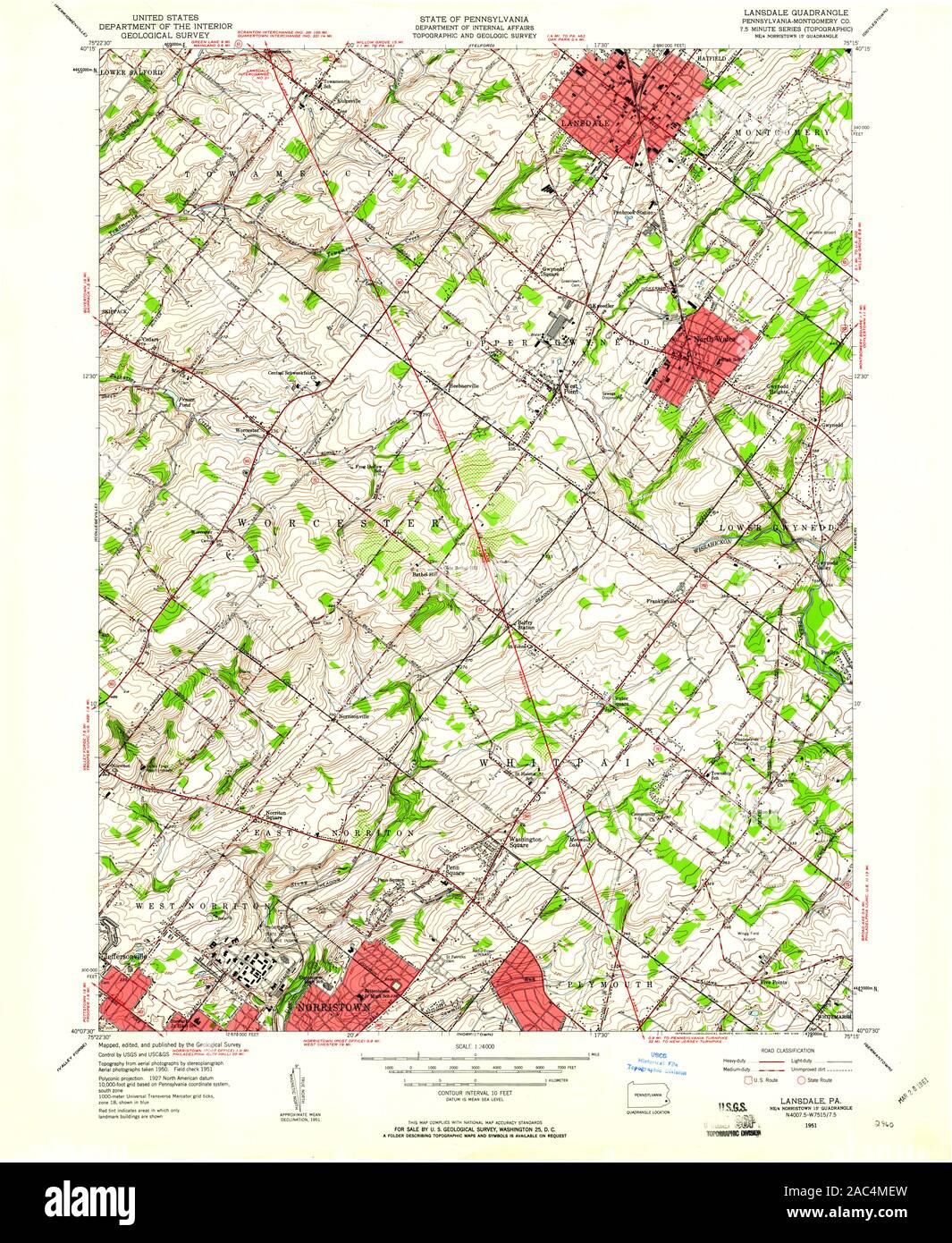 Map of lansdale hi-res stock photography and images - Alamy