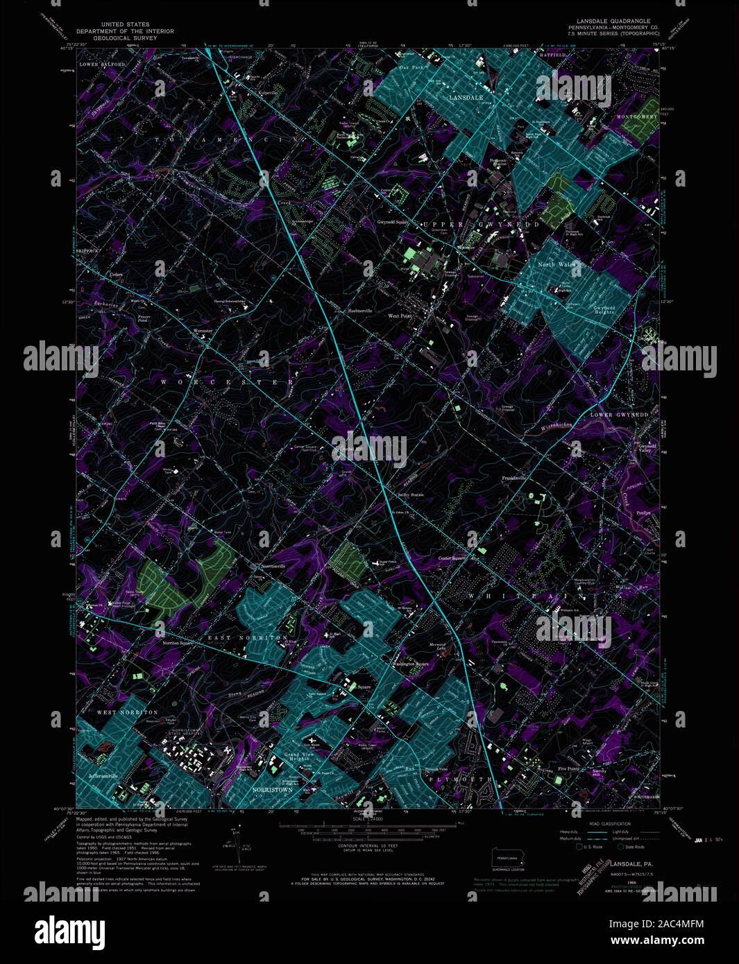 Lansdale map hi-res stock photography and images - Alamy