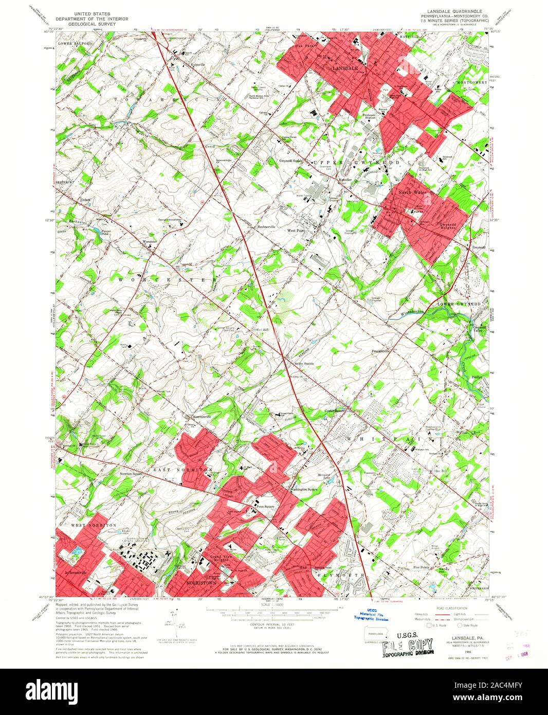 Map of lansdale hi-res stock photography and images - Alamy