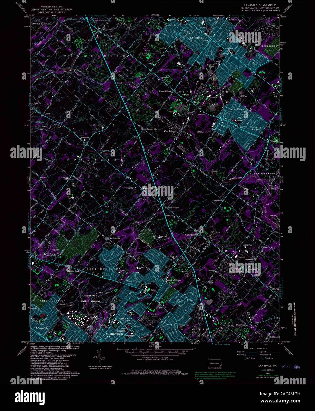 Lansdale map hi-res stock photography and images - Alamy
