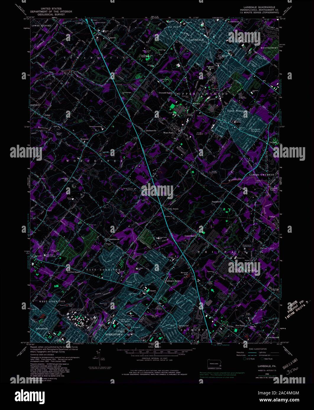 Map of lansdale hi-res stock photography and images - Alamy