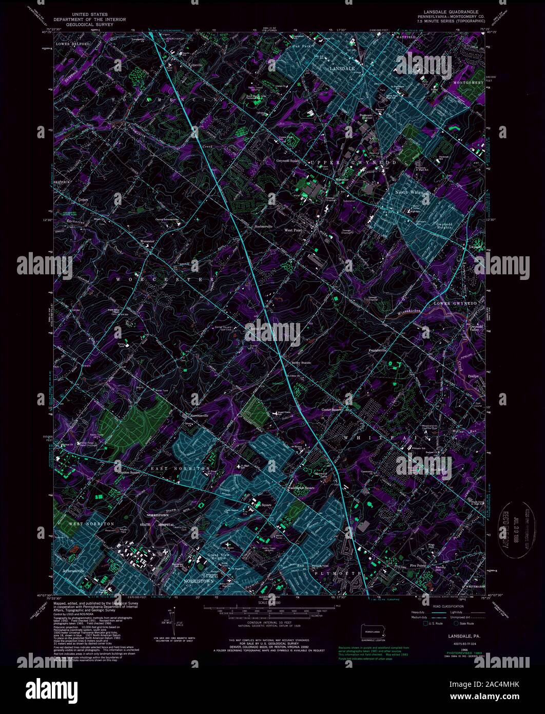 Map of lansdale hi-res stock photography and images - Alamy