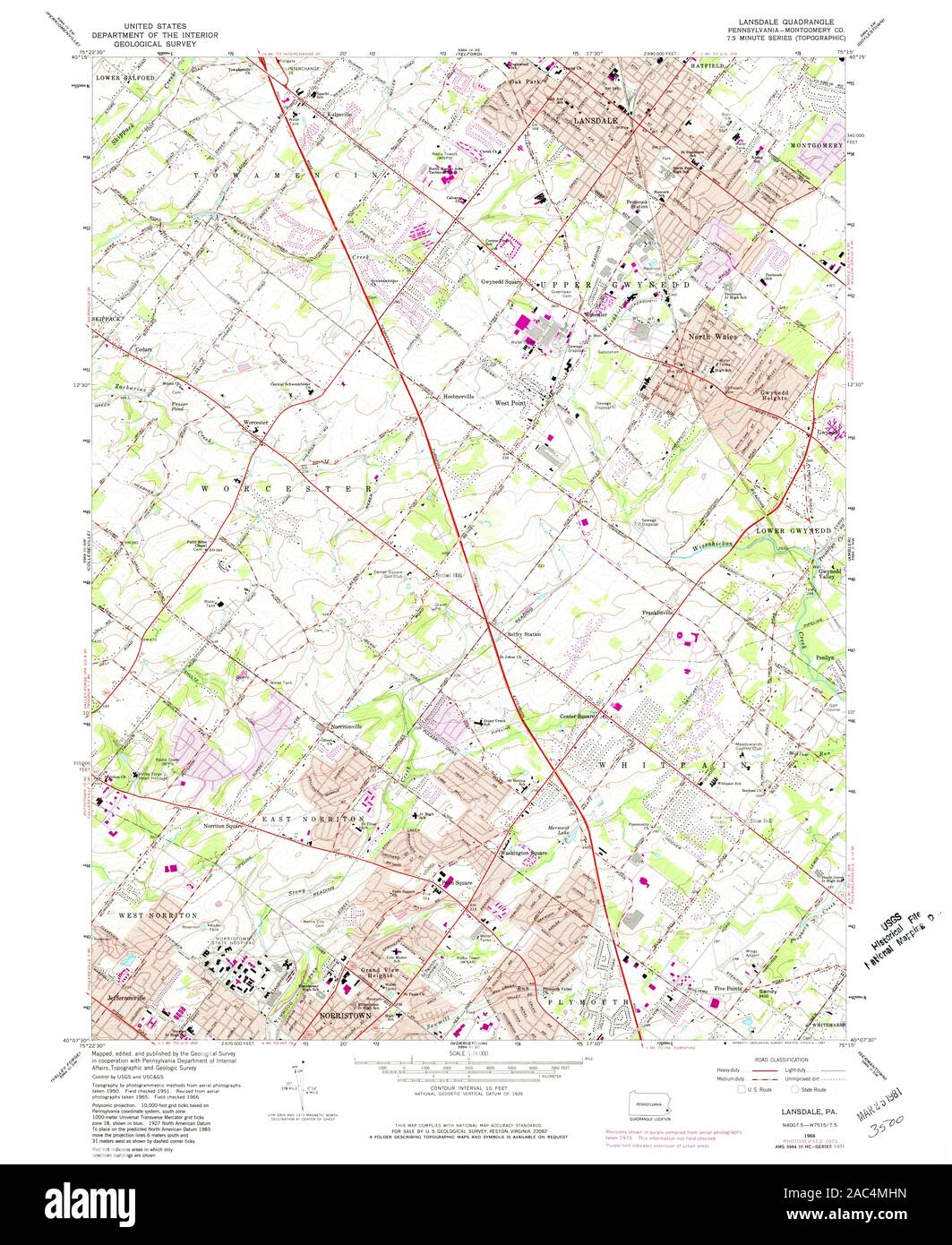 Lansdale map Cut Out Stock Images & Pictures - Alamy