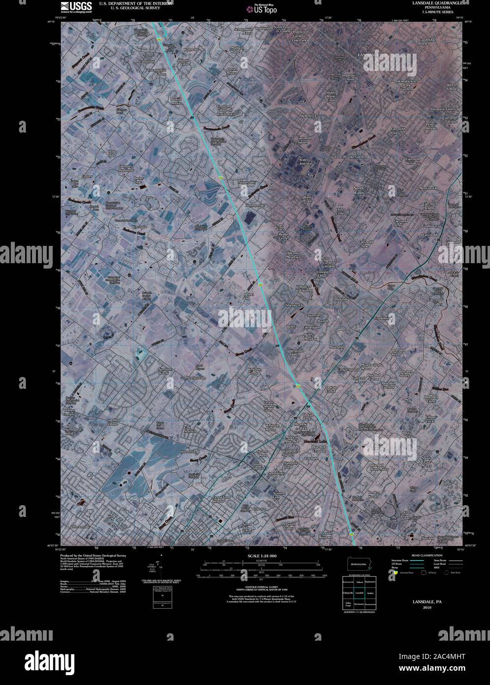 Map of lansdale hi-res stock photography and images - Alamy