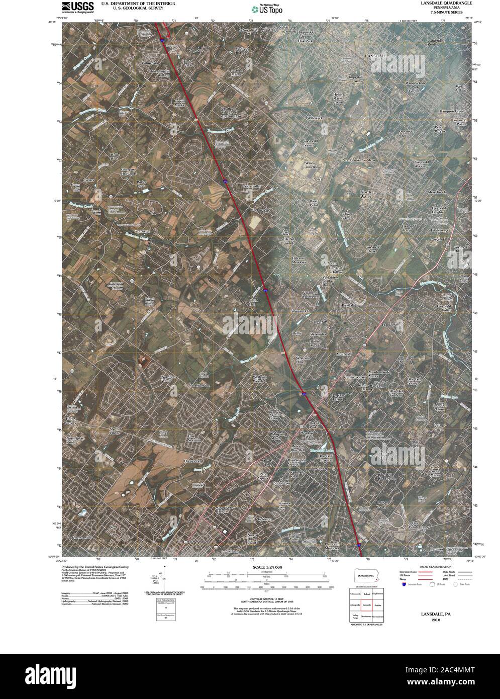 Map of lansdale hi-res stock photography and images - Alamy