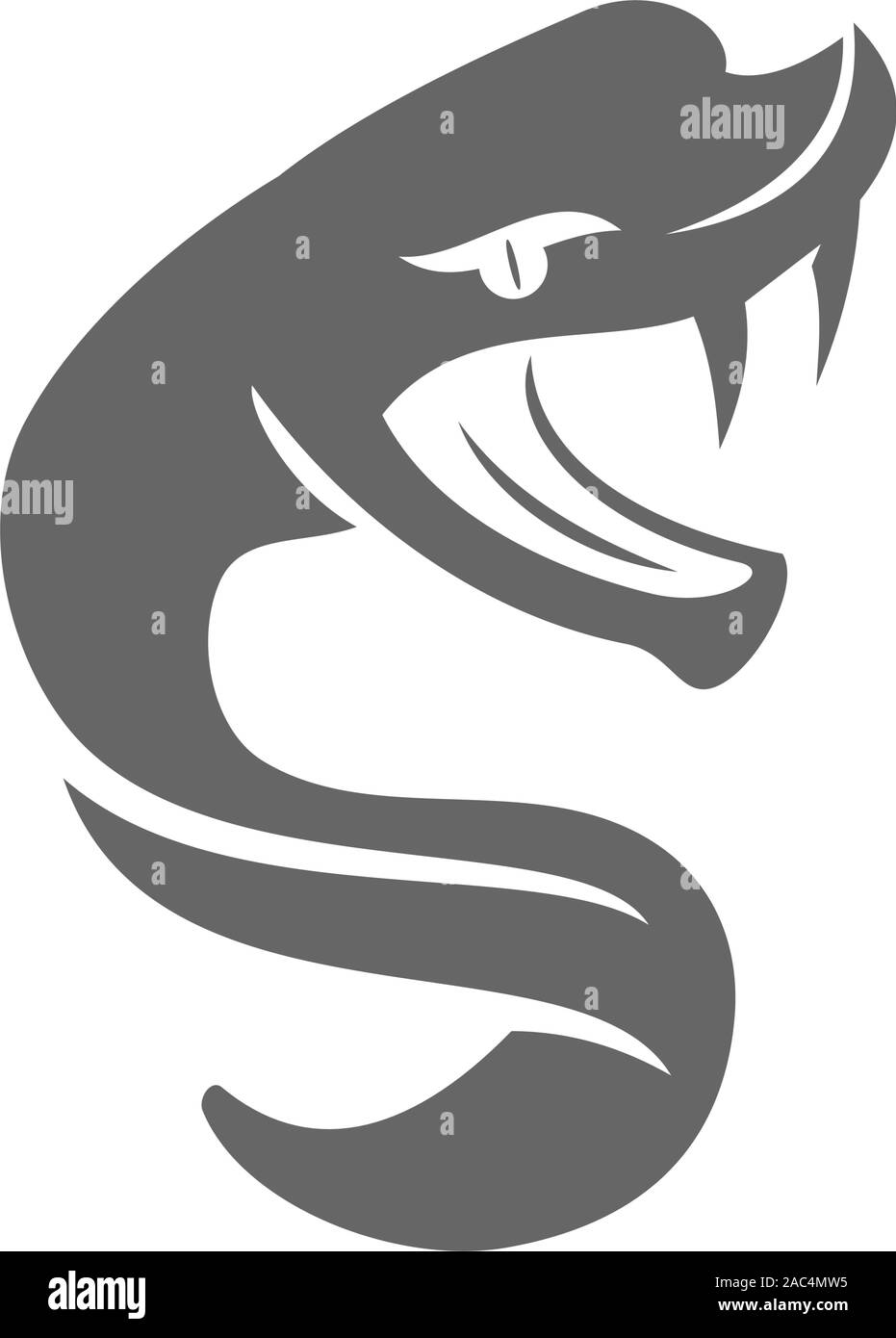 Snake logo template design Vector illustration Isolated Stock Vector ...