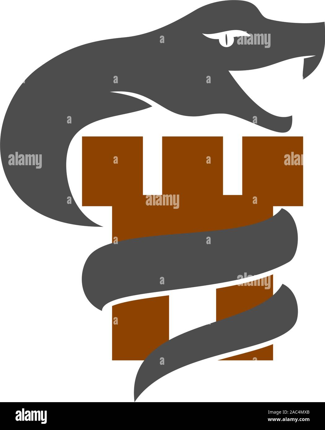 Snake logo template design Vector illustration Isolated Stock Vector ...