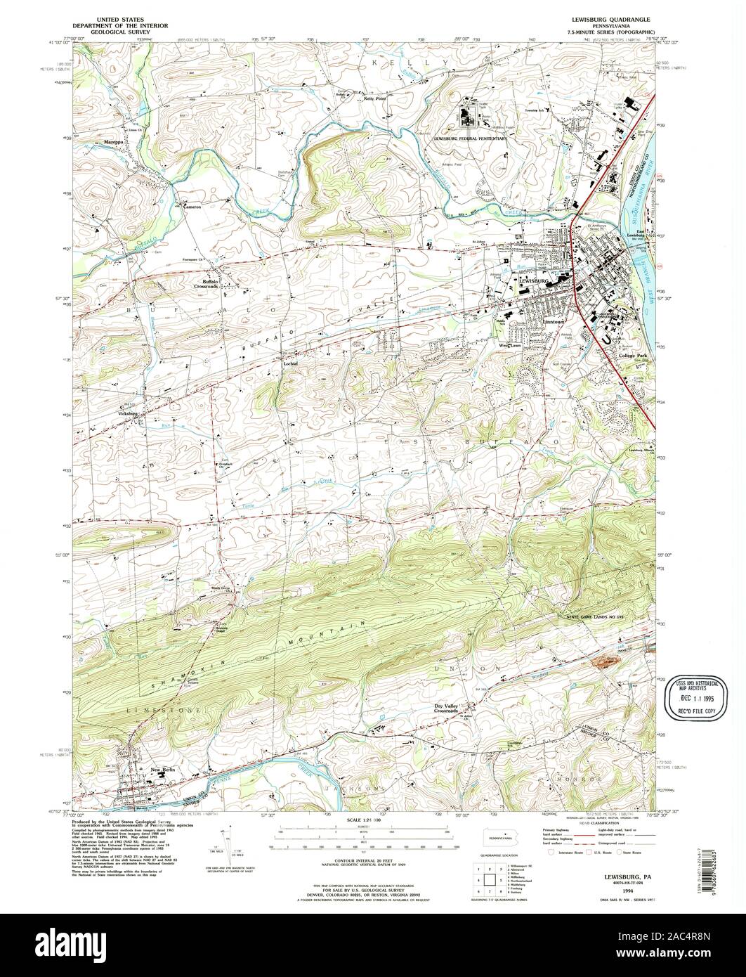 Map of lewisburg Cut Out Stock Images & Pictures - Alamy