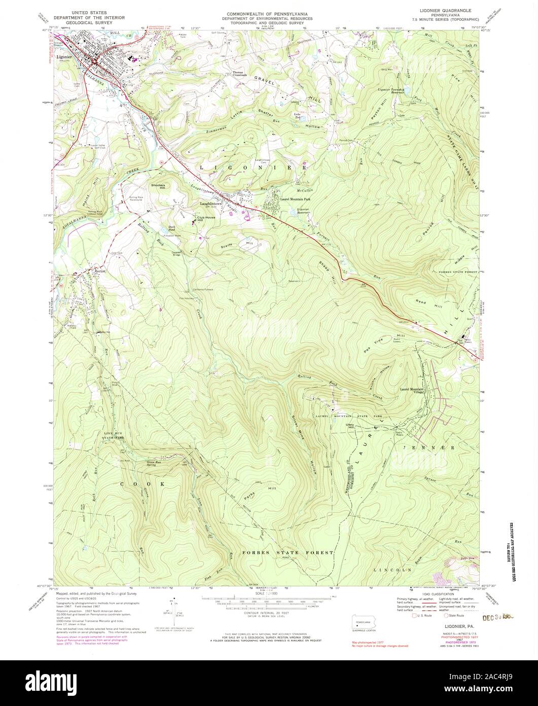 Ligonier pennsylvania map hi-res stock photography and images - Alamy