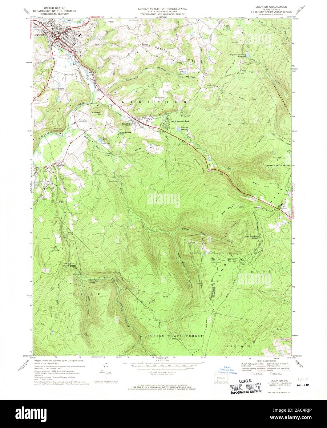 Map of ligonier hi-res stock photography and images - Alamy