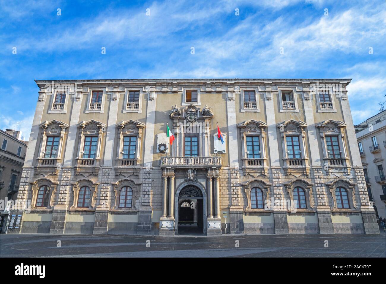 Catania - The palace Palazzo San Giuliano on the University square ...