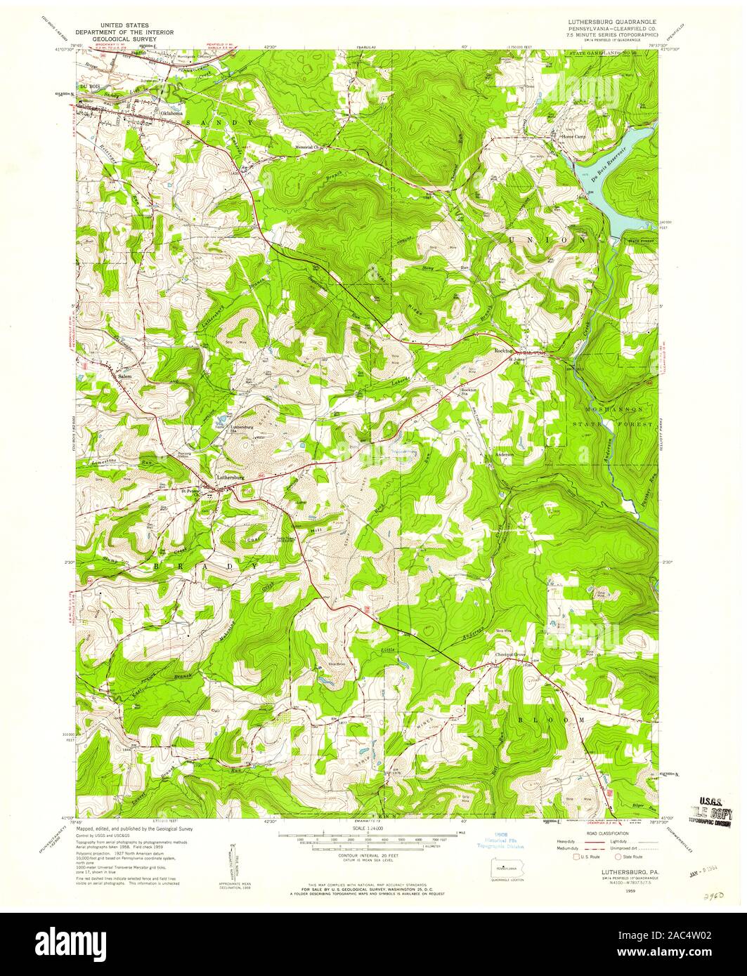 Luthersburg pennsylvania map hi-res stock photography and images - Alamy