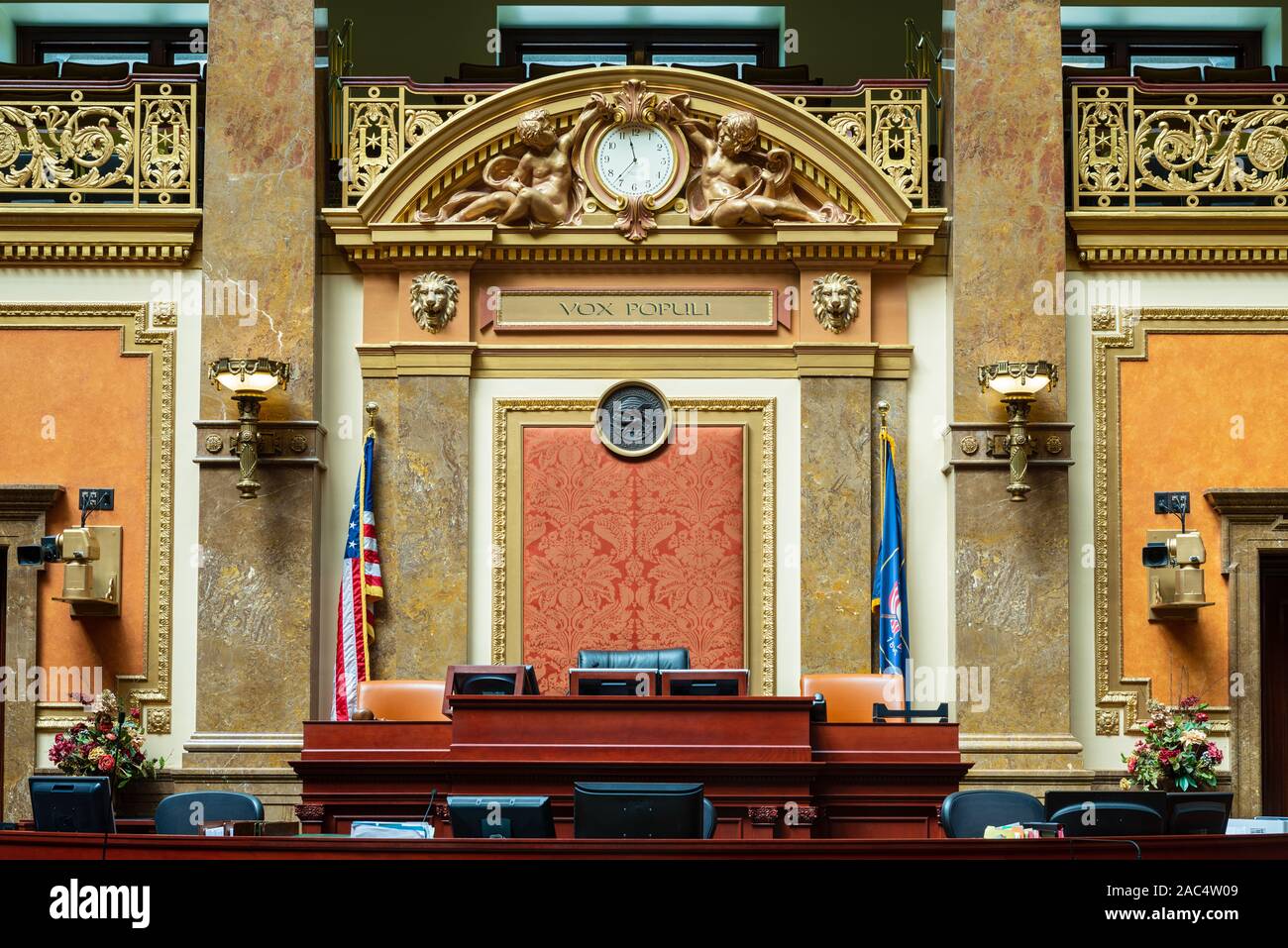 SALT LAKE CITY, UTAH - August 15, 2013: The Dais in the House of ...