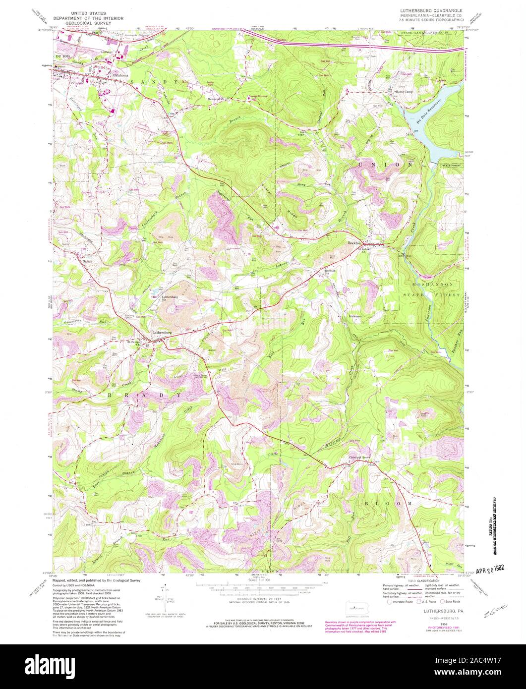 Luthersburg pennsylvania map hi-res stock photography and images - Alamy