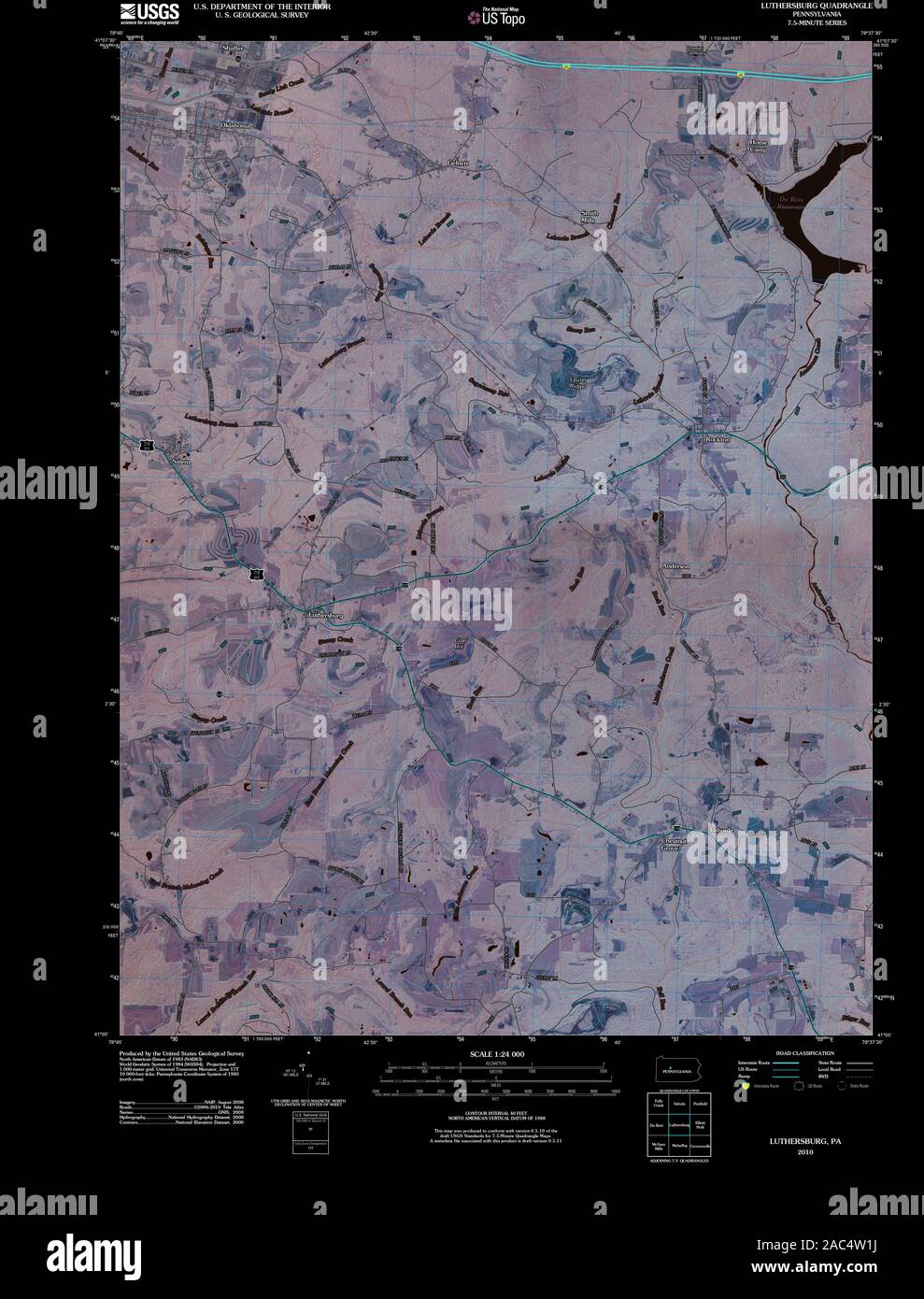 Luthersburg pennsylvania map hi-res stock photography and images - Alamy