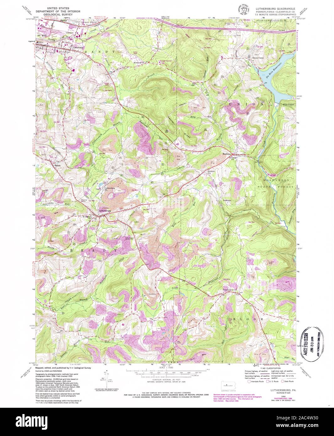 Luthersburg pennsylvania map hi-res stock photography and images - Alamy