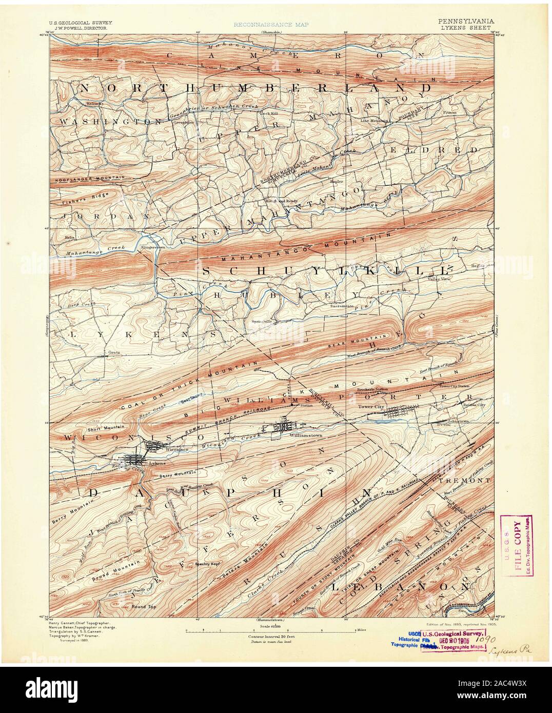 Map of lykens hi-res stock photography and images - Alamy