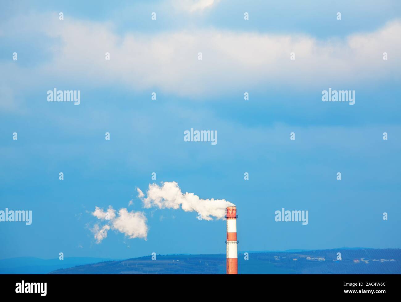 white chemical smoke from industrial pipe Stock Photo - Alamy