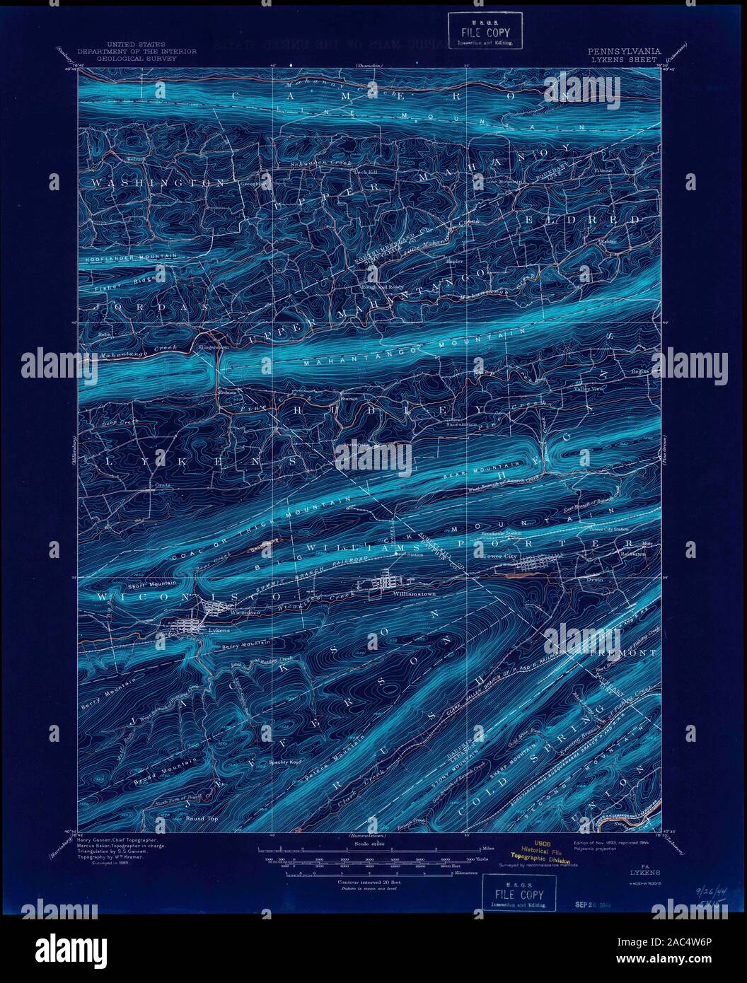 Map of lykens hi-res stock photography and images - Alamy