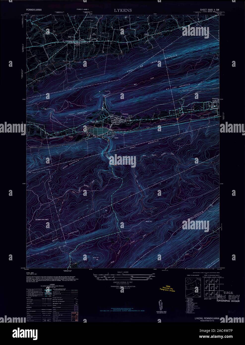 Map of lykens hi-res stock photography and images - Alamy