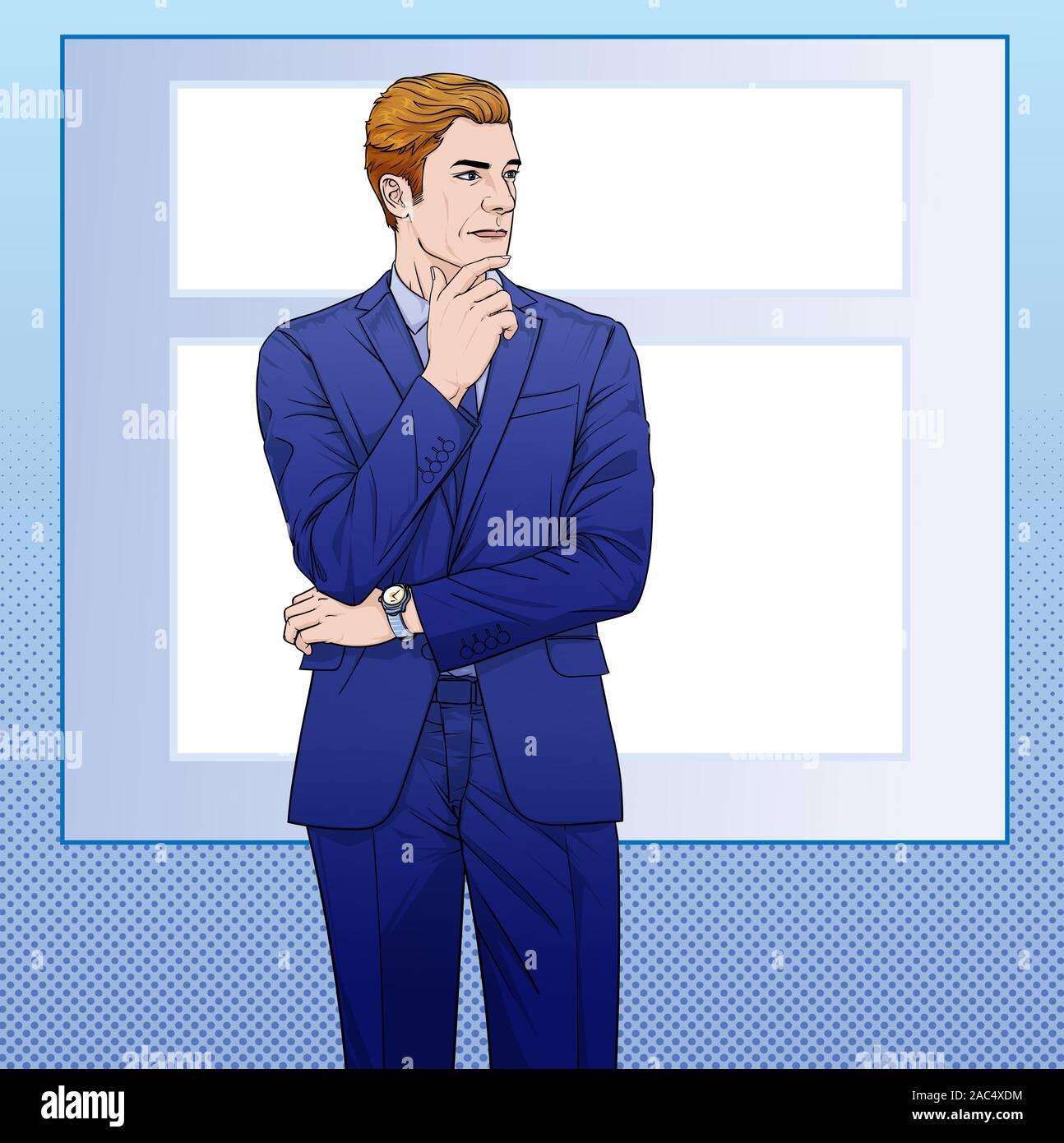 Business people Businessmen use ideas to solve economic problems ...