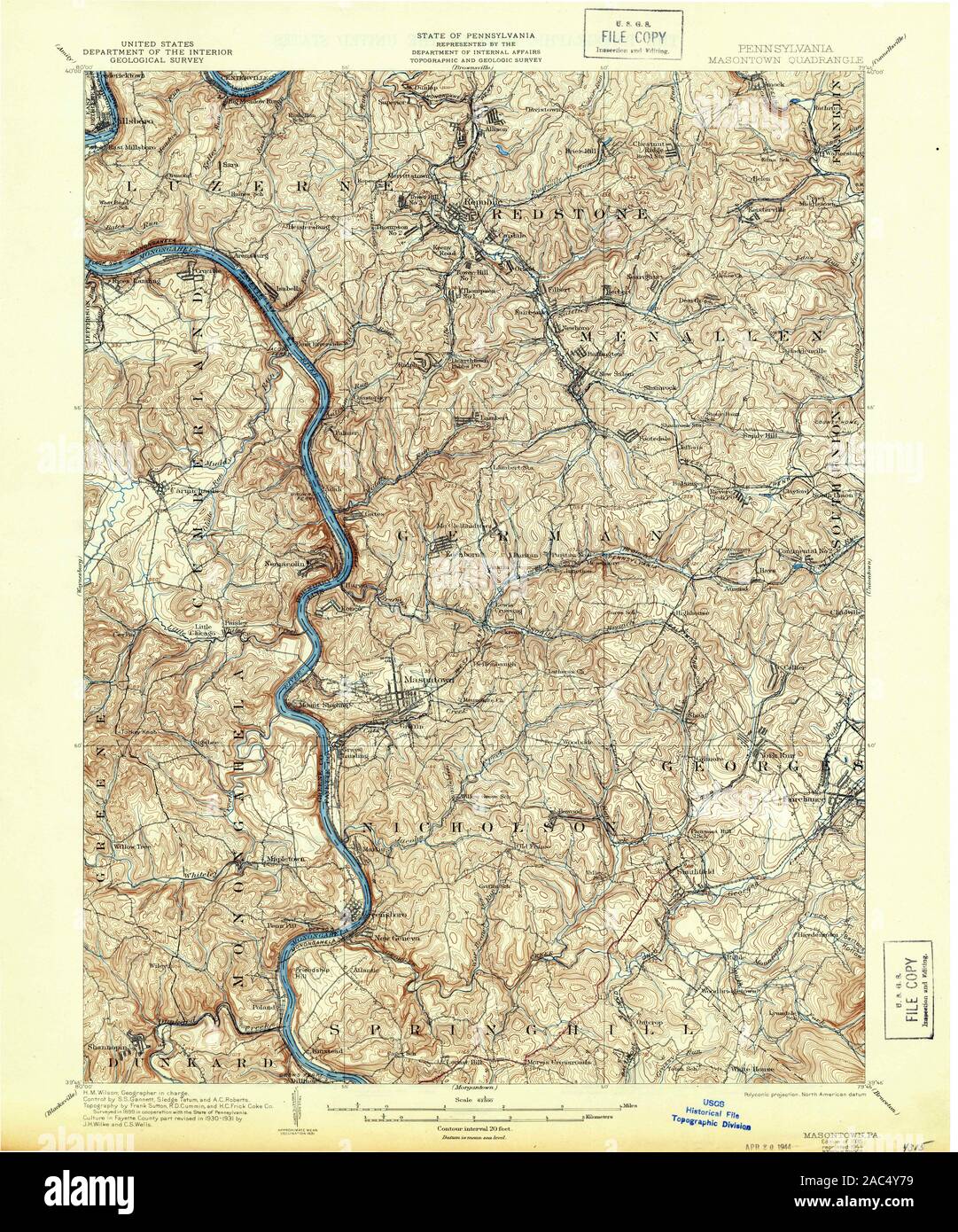 Masontown map hi-res stock photography and images - Alamy