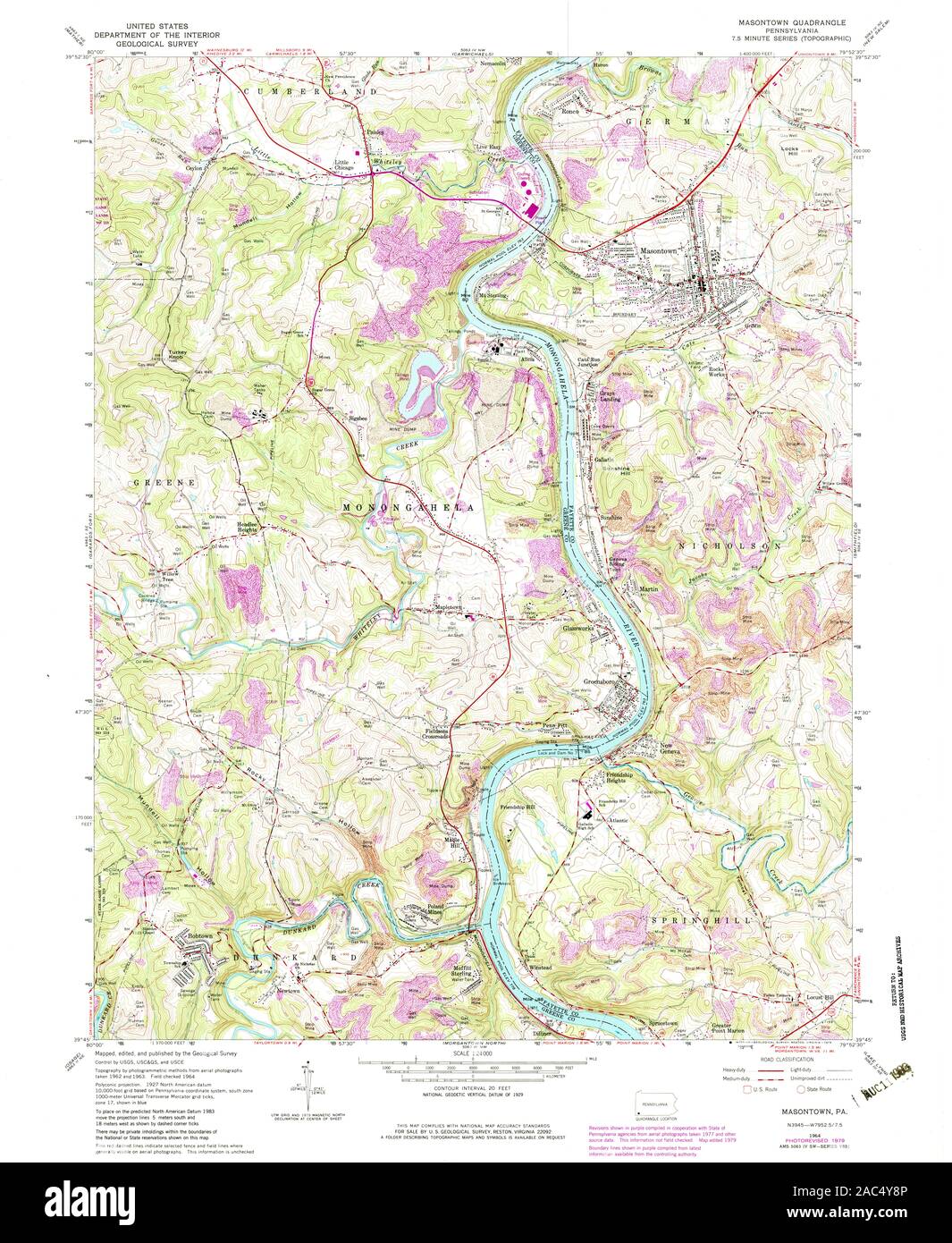 Masontown map hi-res stock photography and images - Alamy