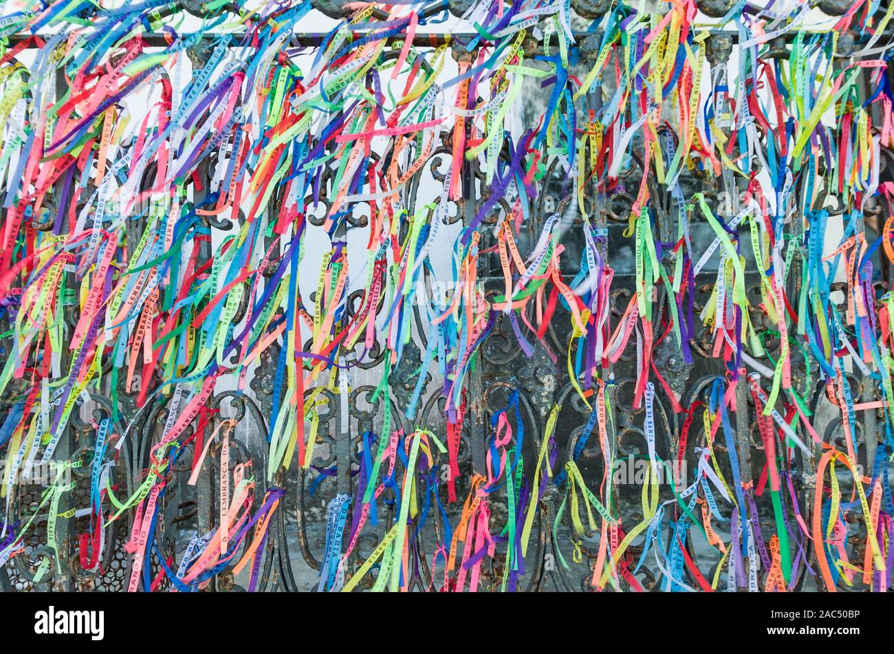 Great colorful background of the famous ribbons of Senhor do Bonfin ...