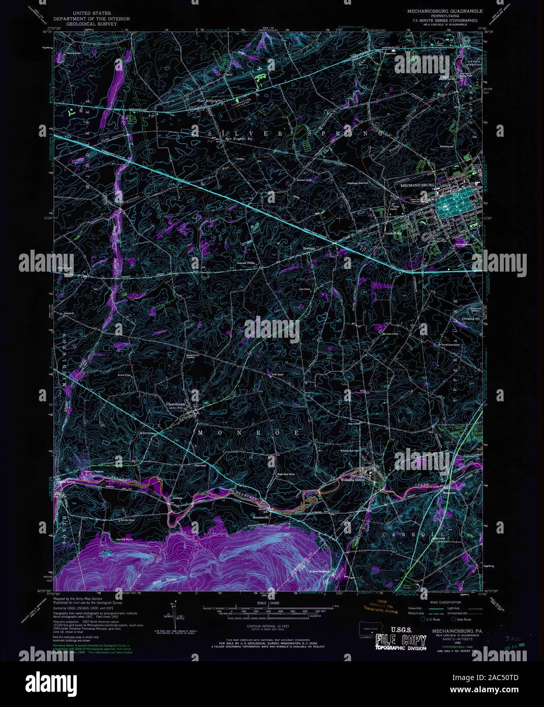 Map of mechanicsburg hi-res stock photography and images - Alamy