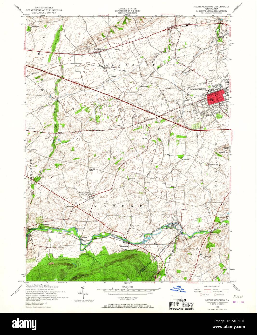 Mechanicsburg map hi-res stock photography and images - Alamy