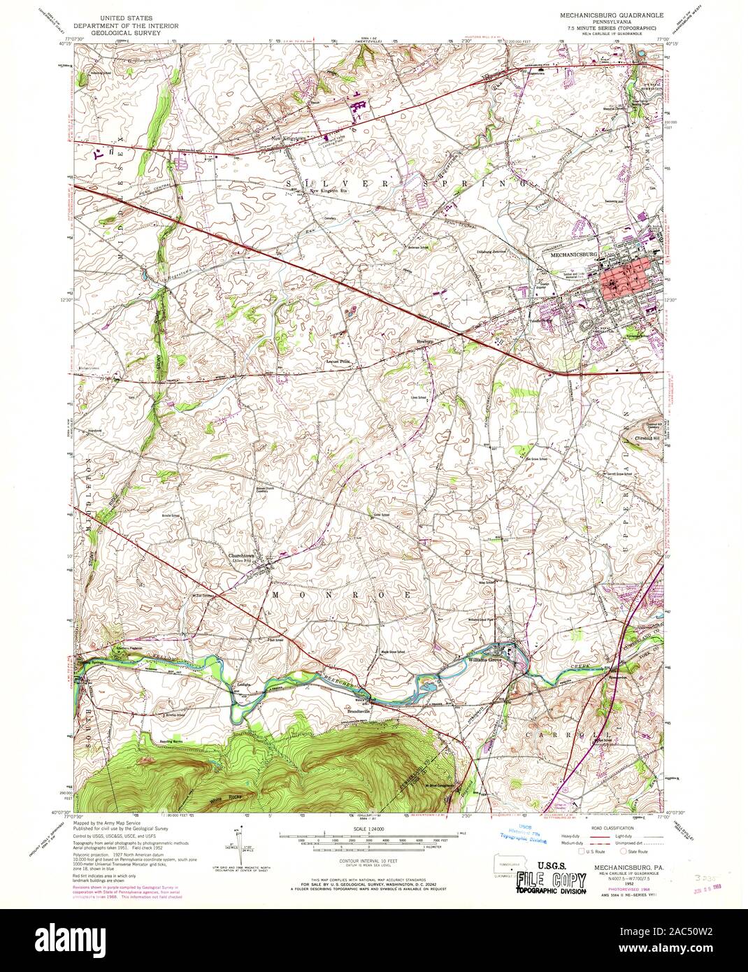 Map of mechanicsburg hi-res stock photography and images - Alamy