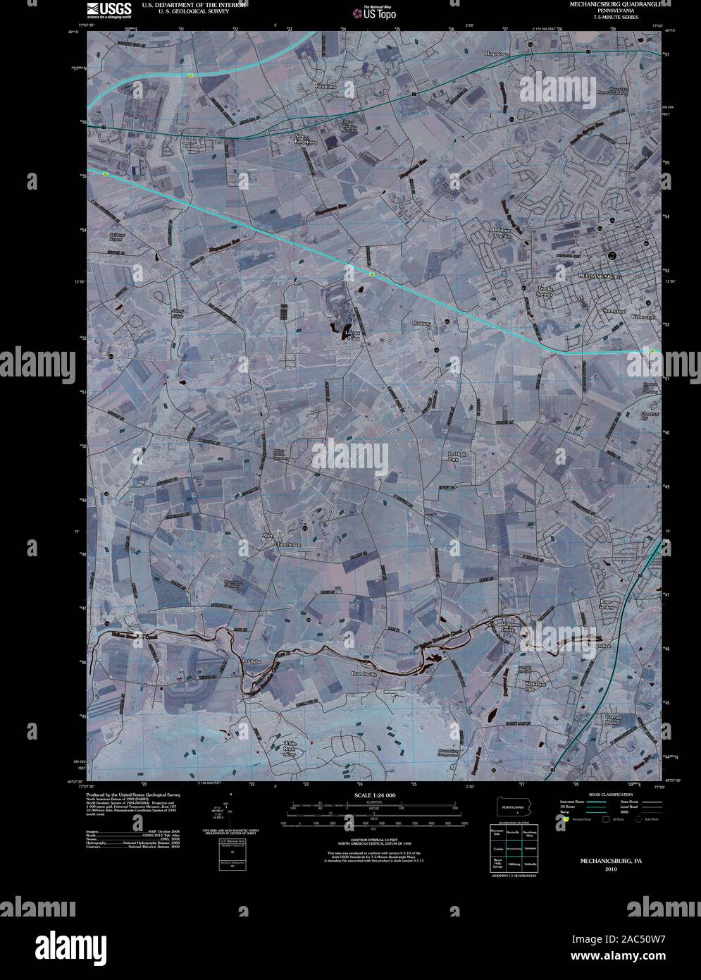 Map of mechanicsburg hi-res stock photography and images - Alamy