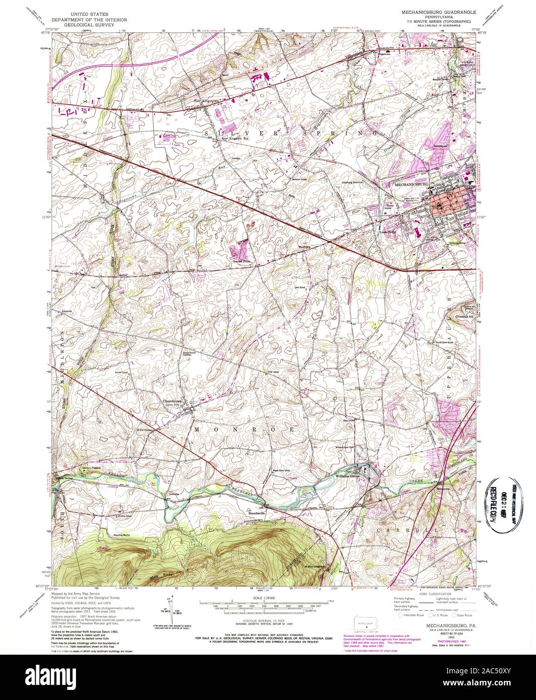 Map of mechanicsburg hi-res stock photography and images - Alamy