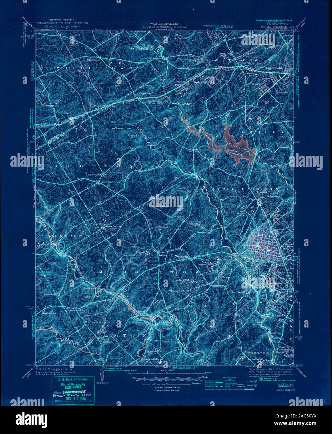 Map of media pennsylvania hi-res stock photography and images - Alamy