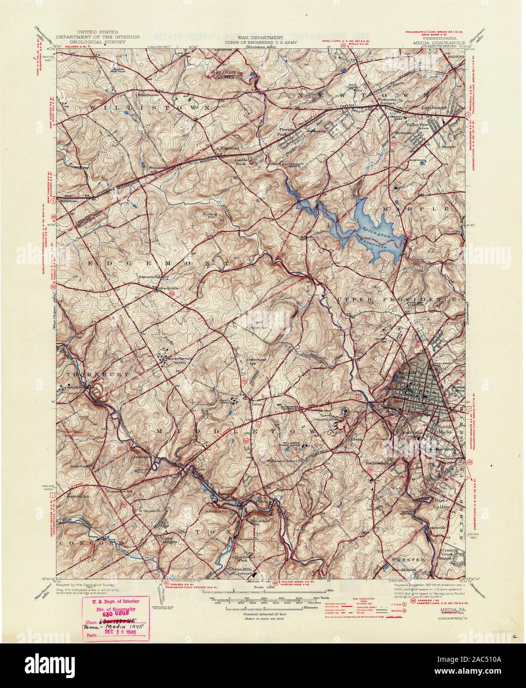 Map of media pennsylvania hi-res stock photography and images - Alamy