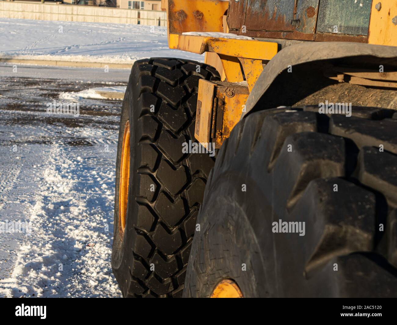 Construction equipment Tires on a construction site Stock Photo - Alamy