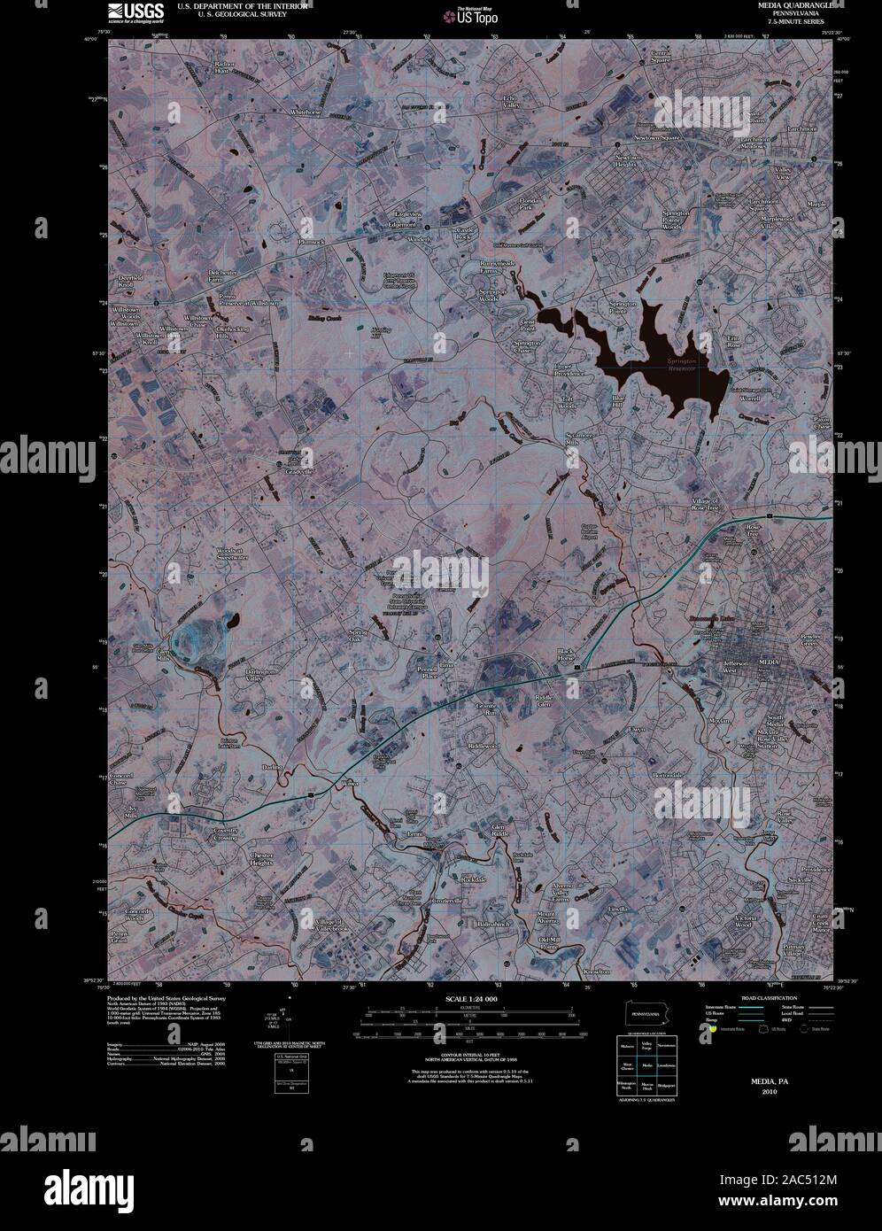 Map of media pennsylvania hi-res stock photography and images - Alamy