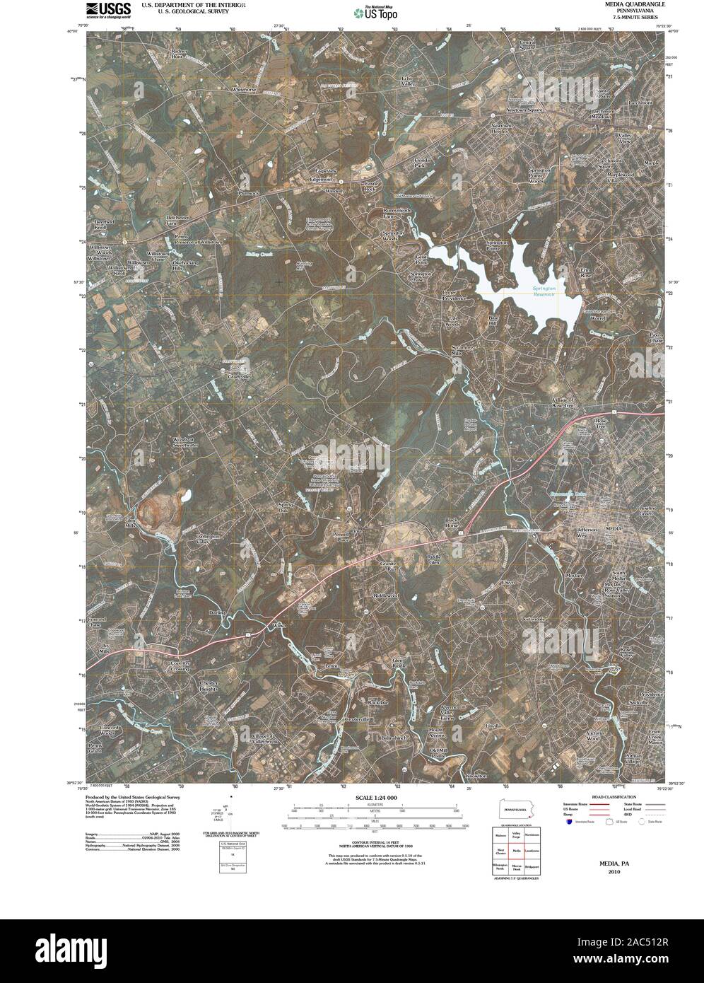 Map of media pennsylvania hi-res stock photography and images - Alamy