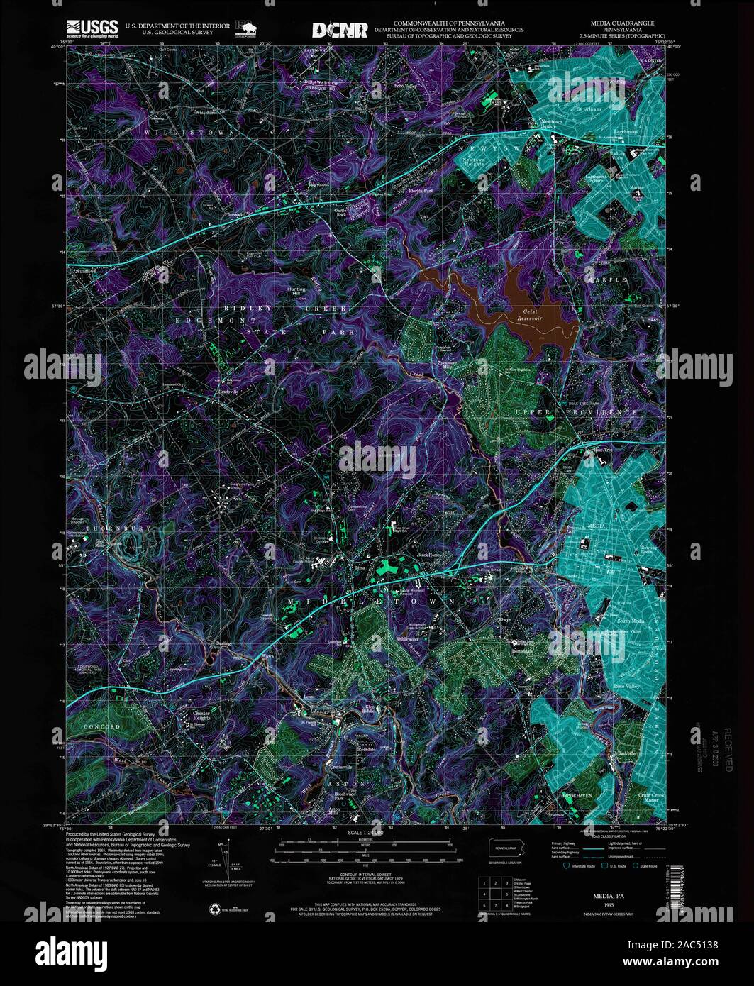 Map of media pennsylvania hi-res stock photography and images - Alamy