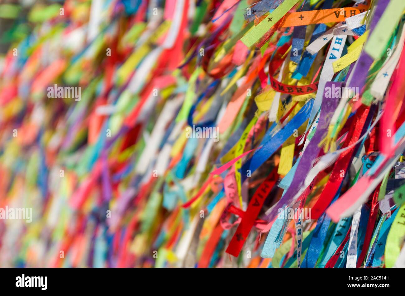 Great colorful background of the famous ribbons of Senhor do Bonfin ...