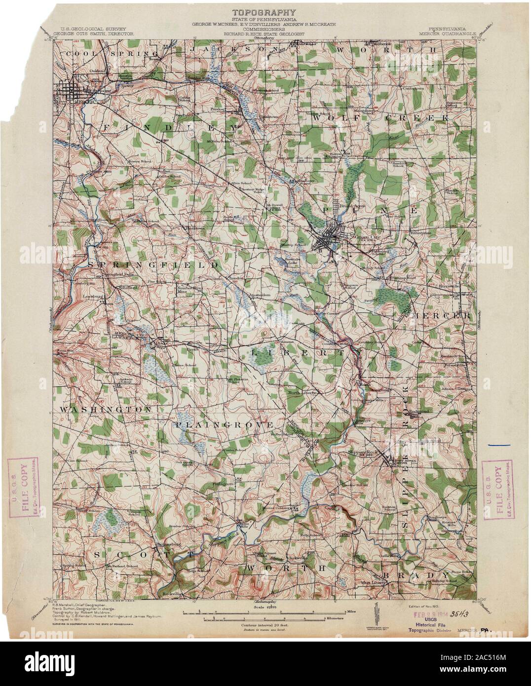 1913 pennsylvania map hi-res stock photography and images - Alamy