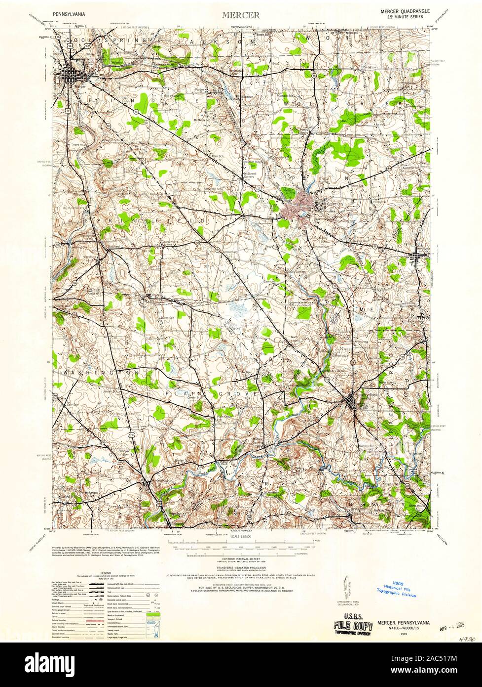 Mercer pennsylvania map hi-res stock photography and images - Alamy