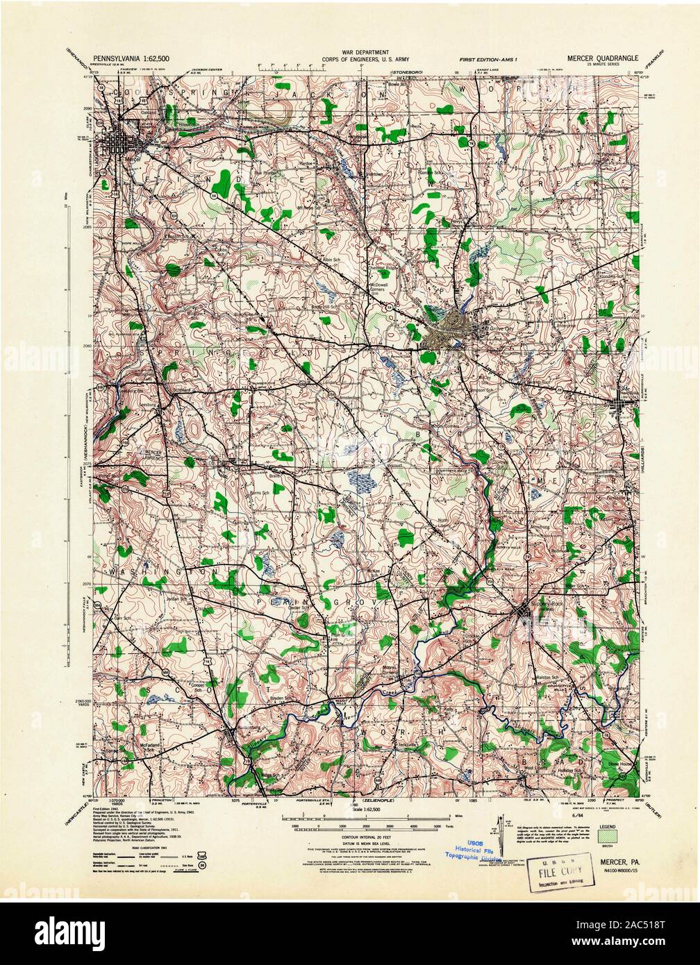 Mercer pennsylvania map hi-res stock photography and images - Alamy
