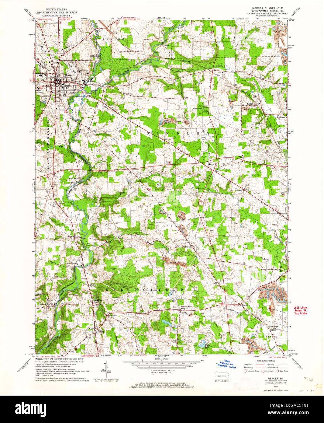 Mercer pennsylvania map hi-res stock photography and images - Alamy