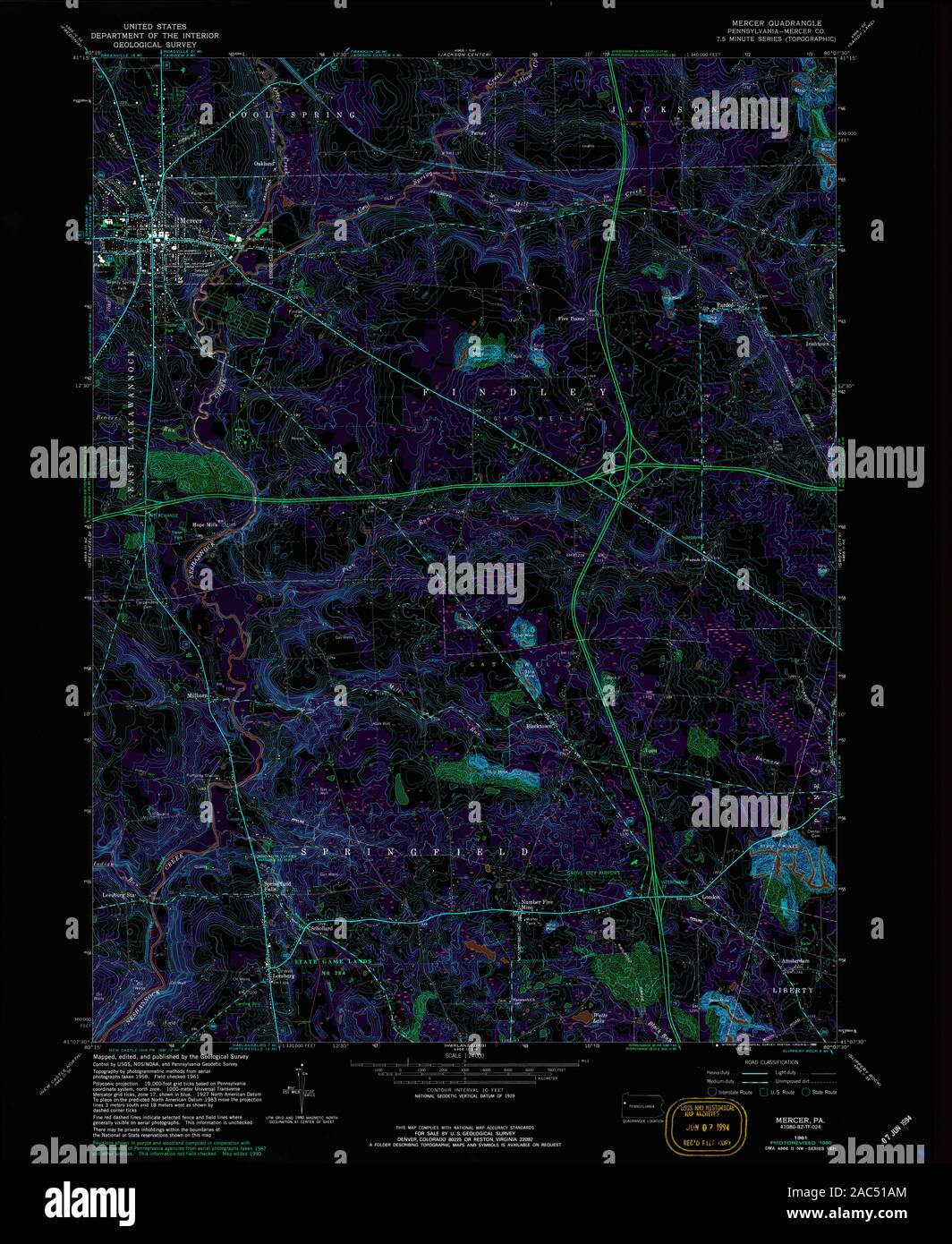 Mercer pennsylvania map hi-res stock photography and images - Alamy