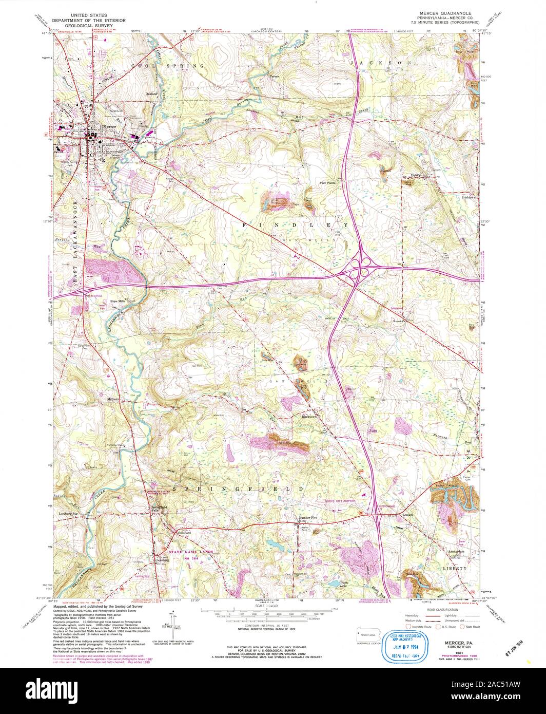 Mercer pennsylvania map hi-res stock photography and images - Alamy