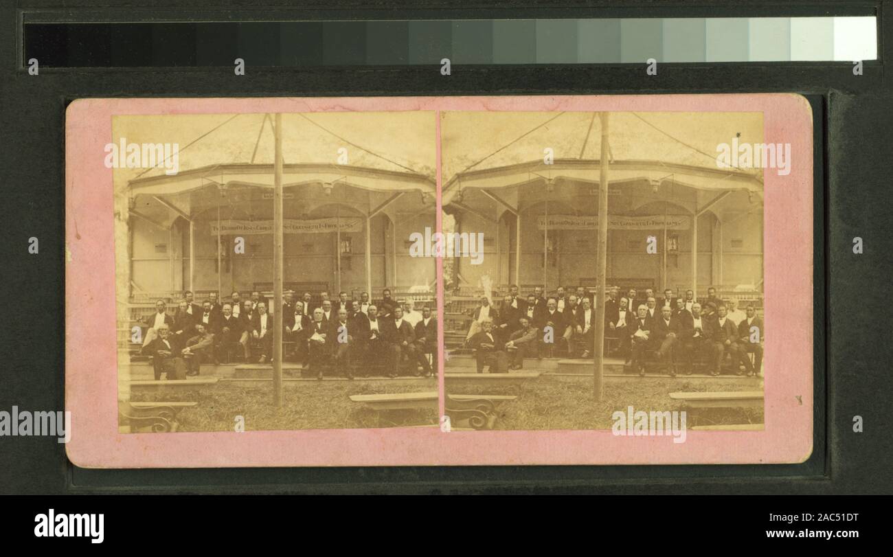 Group of men posing at the preacher's stand Group of men posing at the ...