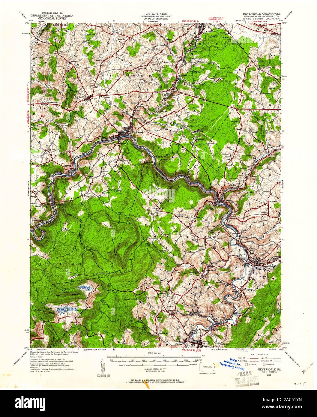 Map of meyersdale hi-res stock photography and images - Alamy