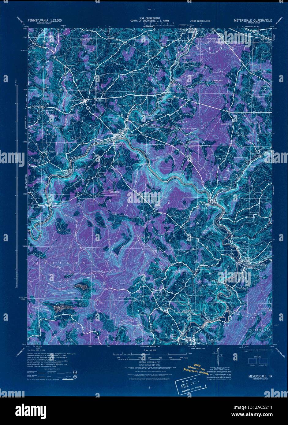 Map of meyersdale hi-res stock photography and images - Alamy