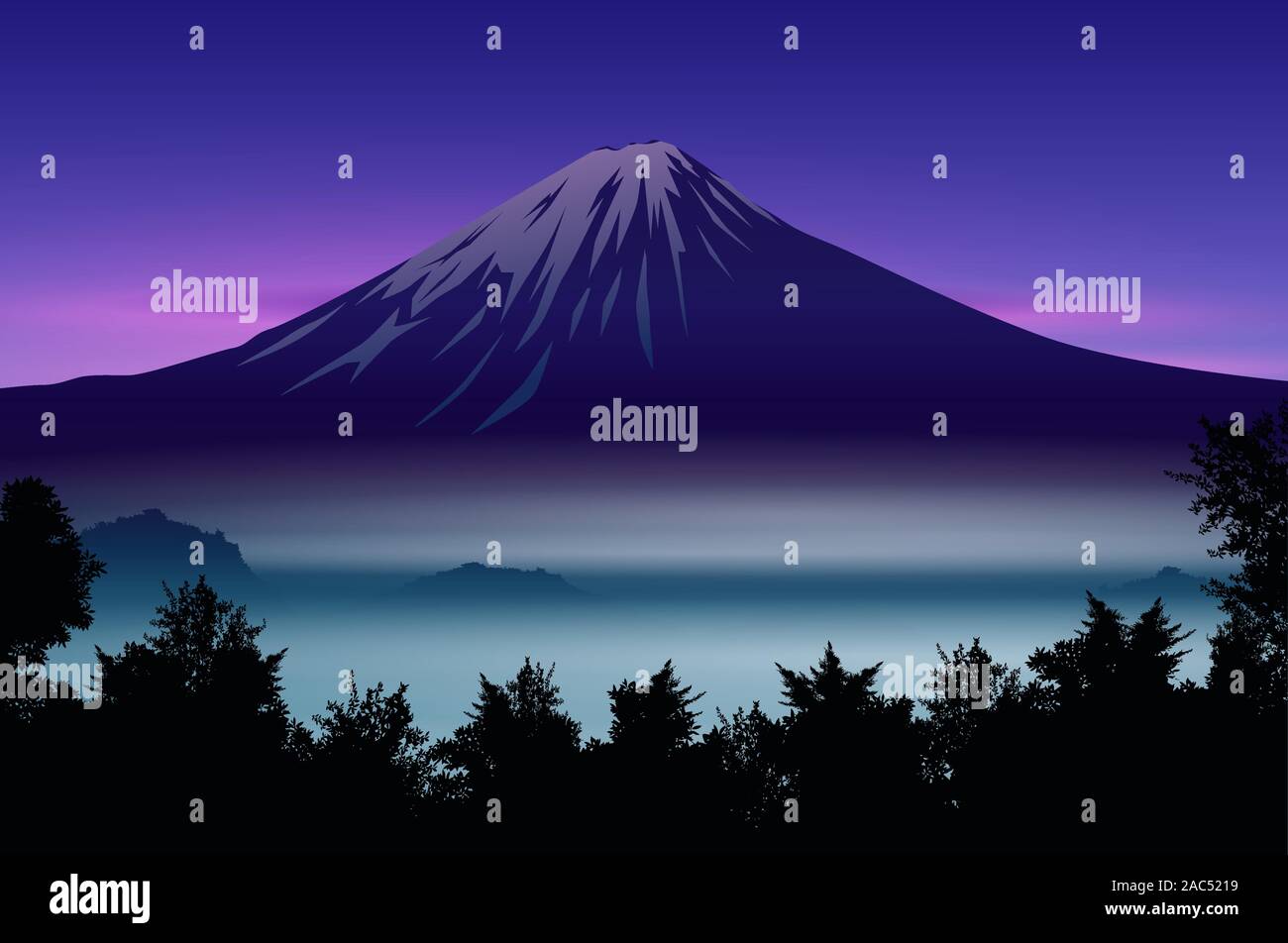 Sky mountains horizon background Stock Vector Images - Alamy